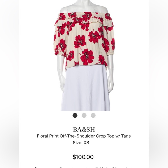 ba&sh | Tops | Bash Off Shoulder Floral Top | Poshmark